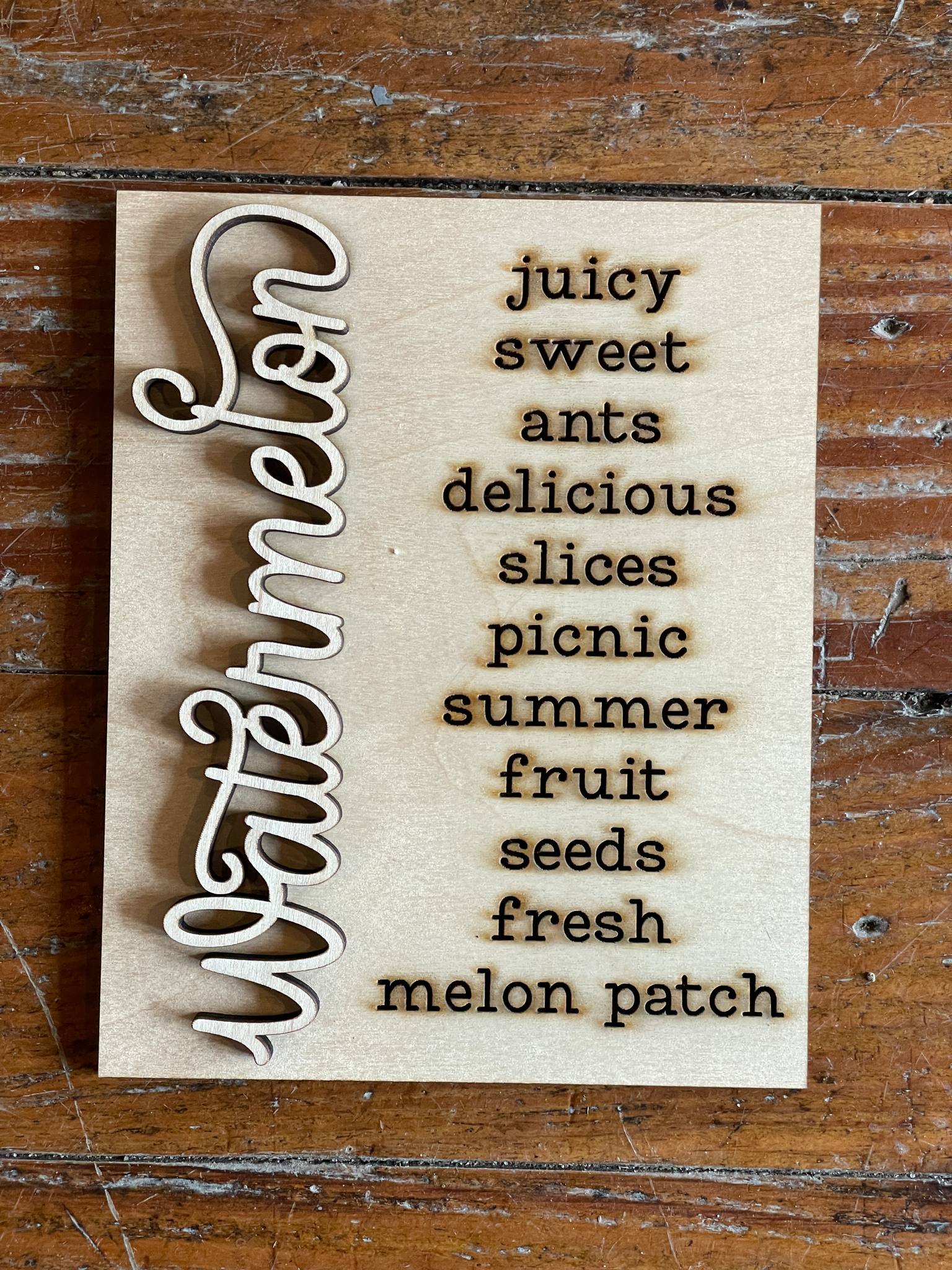 Interchangeable Frame Watermelon Words Add On Kit | Wandering Goose