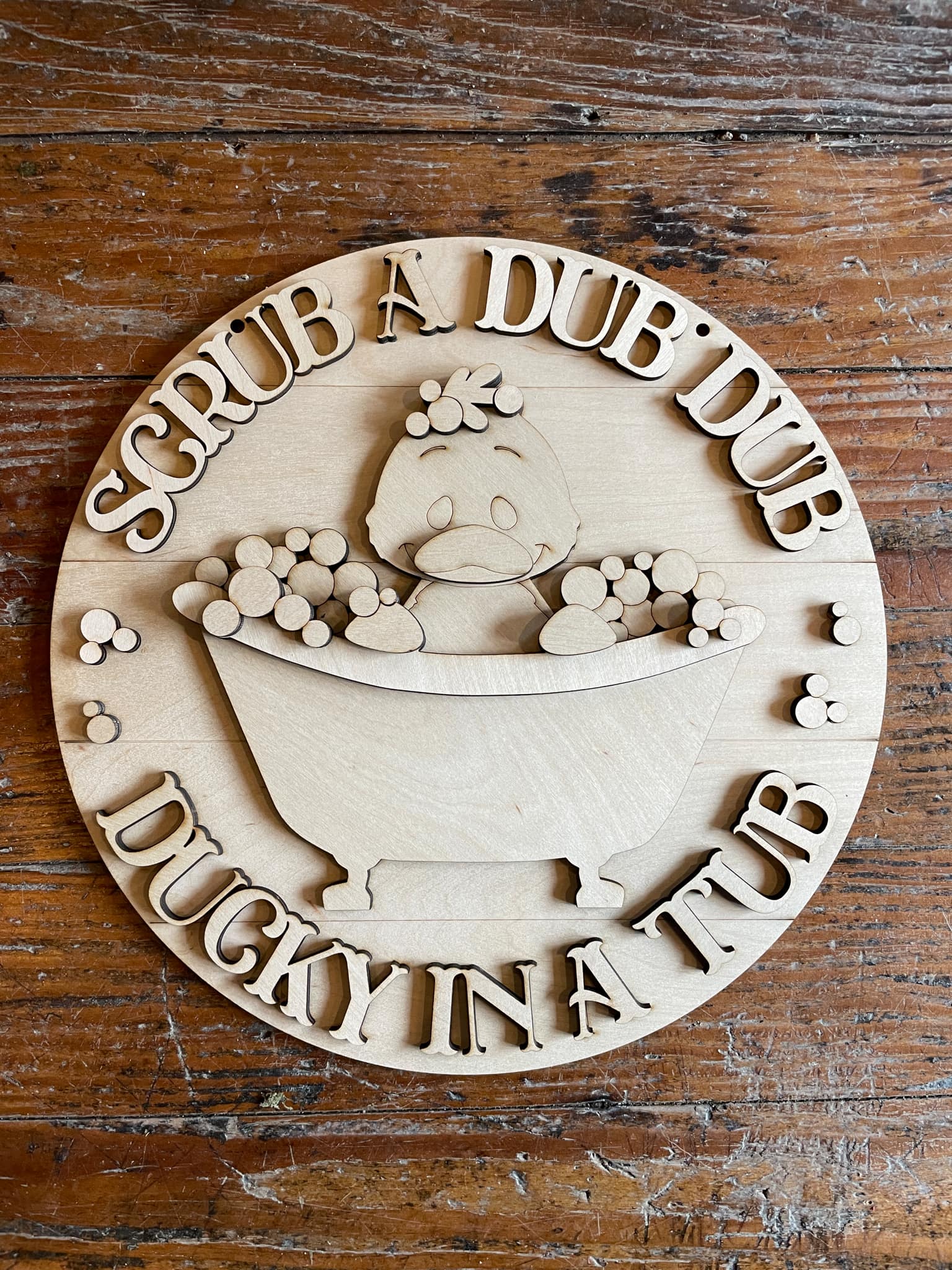 12" Ducky in a Tub Sign Kit | Wandering Goose
