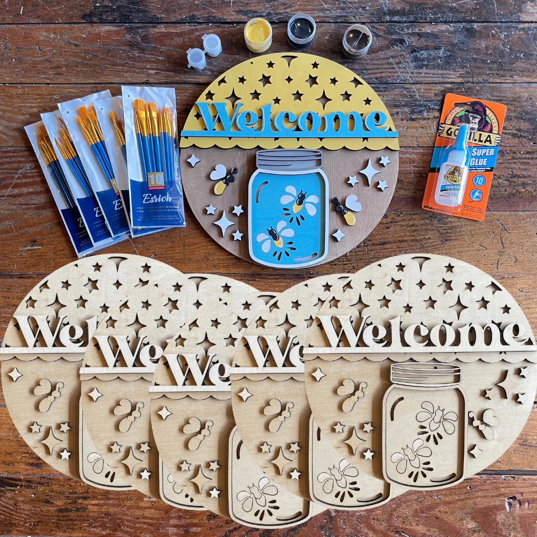 12" Firefly Welcome Sign Party Pack | Wandering Goose